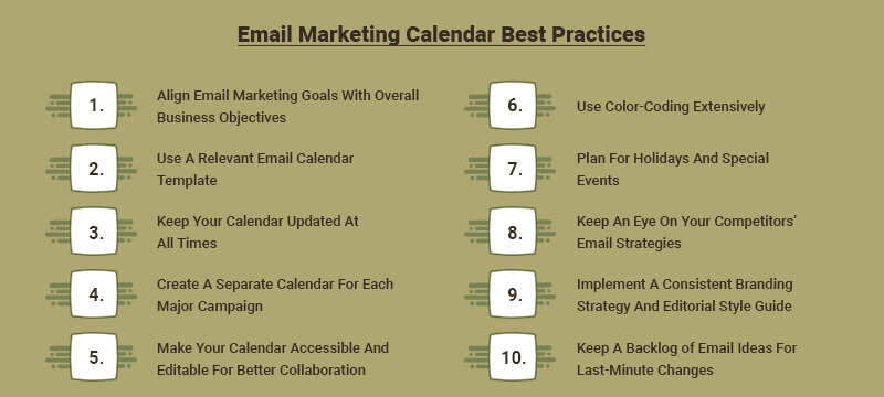 Email Marketing Calendar Template & Best Practices - InboxArmy